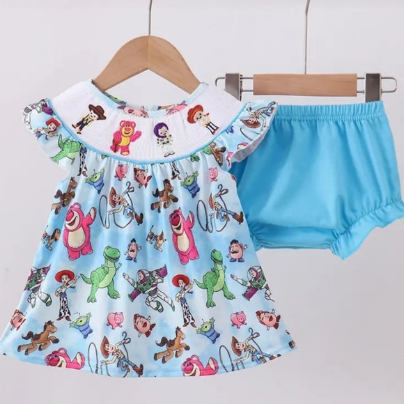 Abby & Evie | Matching Sets | Abby Evie Toy Story Themed Baby Dress And ...